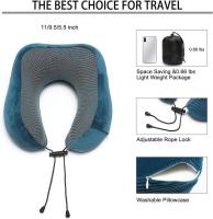 China Travel in Comfort Knitted Memory Foam Travel Pillow with 360-Degree Head Support for sale
