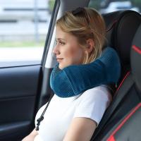 China Travel in Comfort Knitted Memory Foam Travel Pillow with 360-Degree Head Support for sale