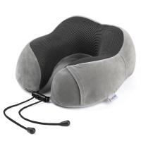 China U-shaped Memory Foam Travel Pillow Slow Reboundable and Foldable for Neck Pain Relief for sale