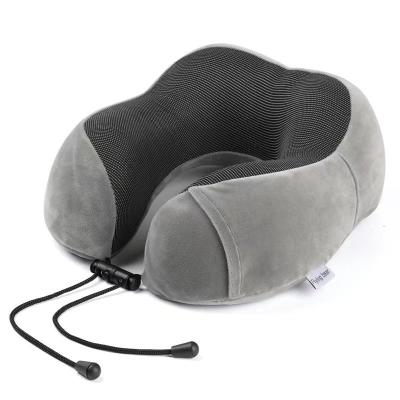 China U-shaped Memory Foam Travel Pillow Slow Reboundable and Foldable for Neck Pain Relief for sale
