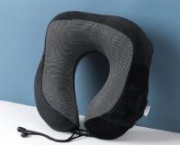 China U-shaped Memory Foam Travel Pillow Slow Reboundable and Foldable for Neck Pain Relief for sale