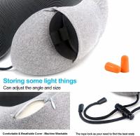 China 2023 Style U Shaped Neck Memory Foam Travel Pillow Customized for Plane Sleeping for sale