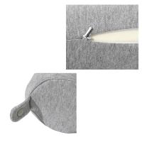 China Polyester/Cotton Twist Memory Foam Travel Pillow for Airplane Neck Support 62*10*10CM for sale