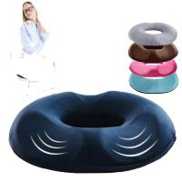 China Blue 41*45*7 CM Orthopedic Seat Cushion With Anti-Slip Memory Foam Lumbar Back Cushion for sale