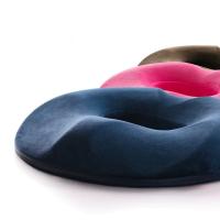 China Blue 41*45*7 CM Orthopedic Seat Cushion With Anti-Slip Memory Foam Lumbar Back Cushion for sale