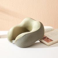 China All-age U-shaped Memory Foam Slow Rebound Travel Neck Pillow with Logo Printing and Grid Cloth for sale