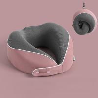 China Portable Neck Pillow 2023 Style Memory Foam U-shaped Travel Pillow with Custom Logo for sale