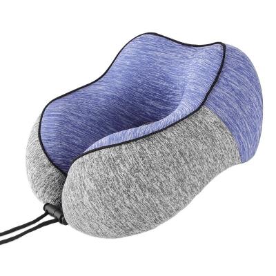 China Memory Foam Filling U-Shape Neck Pillow with Custom Logo and Cooling Ice Silk Cover for sale