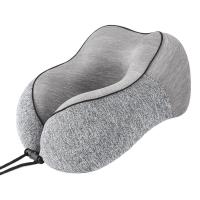 China Memory Foam Filling U-Shape Neck Pillow with Custom Logo and Cooling Ice Silk Cover for sale