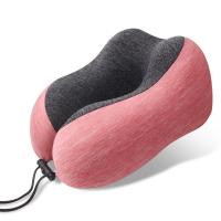 China Memory Foam Filling U-Shape Neck Pillow with Custom Logo and Cooling Ice Silk Cover for sale
