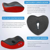 China Yes Customized Memory Foam Seat Cushion Ergonomic Office Chair Pad for Hip Pain Relief for sale