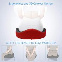 China Yes Customized Memory Foam Seat Cushion Ergonomic Office Chair Pad for Hip Pain Relief for sale