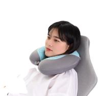 China Experience Comfort on the Go with Bravo Airplane Neck Support Pillow Cool Gel Memory Foam Travel Neck Pillow for sale