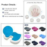 China Avialable Orthopedic Memory Foam Coccyx Gel U Shaped Chair Car Seat Cushion Pillow for sale