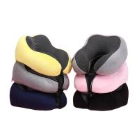 China Portable Memory Foam Travel Pillow Machine Washable Ideal for Airplane Car and Home for sale