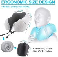 China Holiday 2023 Custom Portable U-Shaped Travel Neck Pillow Slow Rebound Space Memory Foam Airplane Neck Cushion for sale