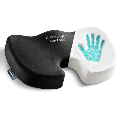 China Office or Car Comfort Ergonomic Orthopedic Coccyx Memory Foam Seat Cushion Custom Logo for sale