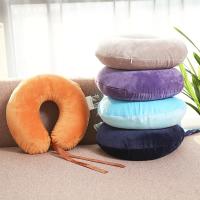 China Memory Embroidery Velvet Travel Neck Protect Pillow Set U-shaped Pillow for Nursing for sale
