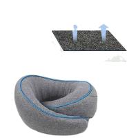 China Knitted Cotton Travel Neck Pillow Memory Foam Airplane Head Support Soft Airplane Pillow for sale