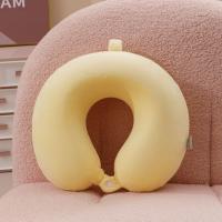 China Knitted Cover Memory Foam Customized U Shaped Travel Pillow for Car Neck Comfortable for sale