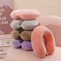 China Knitted Cover Memory Foam Customized U Shaped Travel Pillow for Car Neck Comfortable for sale