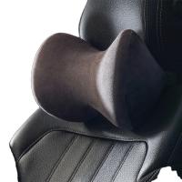 China 100% Bamboo Fiber Ergonomic Neck Rest Support Headrest Cervical Neck Pillow for Driving for sale