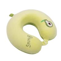 China Portable Office Nap U-Shaped Memory Foam Neck Pillow with Cartoon Design and Anti-Static for sale