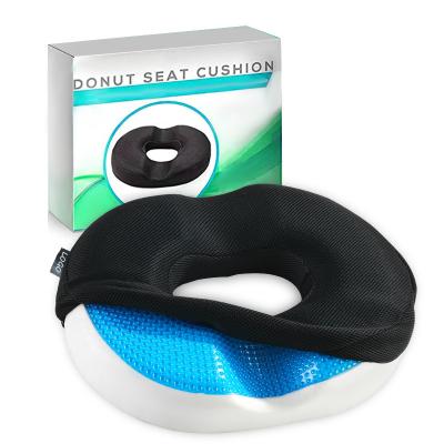 China Memory Foam Donut Cushion Pillow Posture Correction and Hemorrhoid Relief Gel Seat Pad for sale