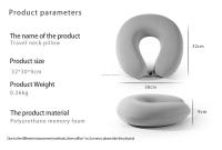 China 32*30*9 cm Comfortable Breathable Memory Foam Travel Neck Pillow for Home Office Chair for sale