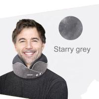 China Adjustable Travel Neck Pillow 100% Memory Foam with Storage Bag for Airplane Sleeping for sale