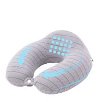 China Travel in Comfort with Memory Foam U-Shaped Neck Pillow and Eye-Catching Striped Design for sale