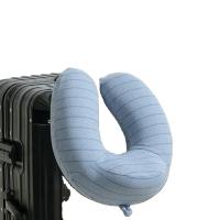 China Travel in Comfort with Memory Foam U-Shaped Neck Pillow and Eye-Catching Striped Design for sale
