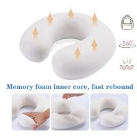 China Memory Foam Polyurethane Foam Filling Material U-shaped Neck Support Pillow for Trips for sale