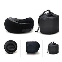 China U-shaped Memory Foam Airplane Neck Pillow Cooling Function 32*26*14cm Customized Bag for sale