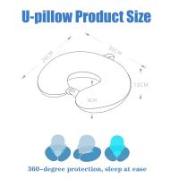 China Soft Slow Rebound Memory Foam U-Shaped Neck Pillow for Custom Aircraft Anti-Bacterial for sale