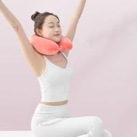 China 32*30*11cm U Shape Memory Foam Travel Pillow with Velboa Cover and Personalized LOGO for sale