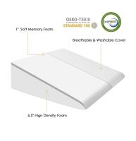China Custom Logo Accepted OBLONG Wedge Pillow Leg Cushion for Hip Preparation and Sleep for sale