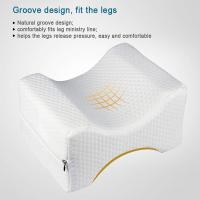 China 100% Cotton Memory Foam Knee Pillow for Pregnant Women OBLONG Knitted Design for sale