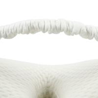 China Orthopedic Memory Foam Knee Pillow with Washable Velboa Cover and Embroidered Pattern for sale