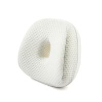 China Orthopedic Memory Foam Knee Pillow with Washable Velboa Cover and Embroidered Pattern for sale