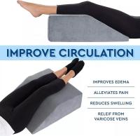 China Adjustable Posture Wedge Crushed OBLONG Memory Foam Leg Support Pillow for Bed for sale