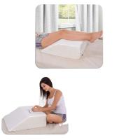 China Velvet Wedge Pillow for Leg Elevation and Pain Relief Memory Foam Leg Support Pillow for sale