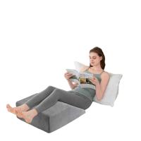 China Velvet Wedge Pillow for Leg Elevation and Pain Relief Memory Foam Leg Support Pillow for sale