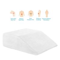 China Velvet Wedge Pillow for Leg Elevation and Pain Relief Memory Foam Leg Support Pillow for sale