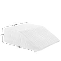 China Velvet Wedge Pillow for Leg Elevation and Pain Relief Memory Foam Leg Support Pillow for sale