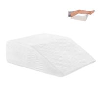 China Velvet Wedge Pillow for Leg Elevation and Pain Relief Memory Foam Leg Support Pillow for sale