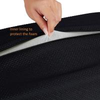 China Non-Slip Memory Foam Rest Cushion for Work and Airplane Travel Black Office Support for sale