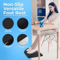 China Non-Slip Memory Foam Rest Cushion for Work and Airplane Travel Black Office Support for sale