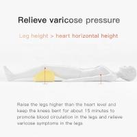 China Bamboo Memory Foam Orthopedic Knee Contour Pillow for Customized Sciatica Pain Relief for sale