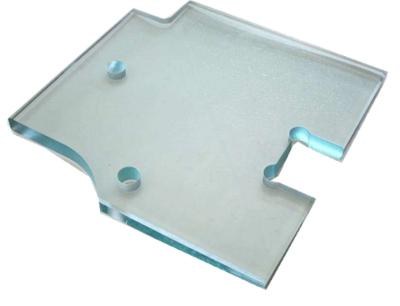 China 12MM Toughened Shower Tempered Glass Polishing With Hinge Groove for sale